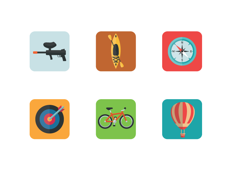 free time activities - icon set by Andrei A on Dribbble