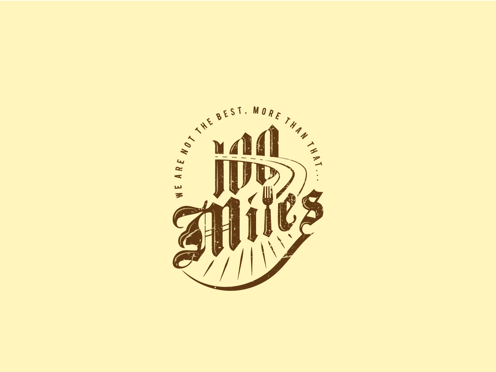 100 Miles Fast food shop Logo Concept by nayem reza on Dribbble
