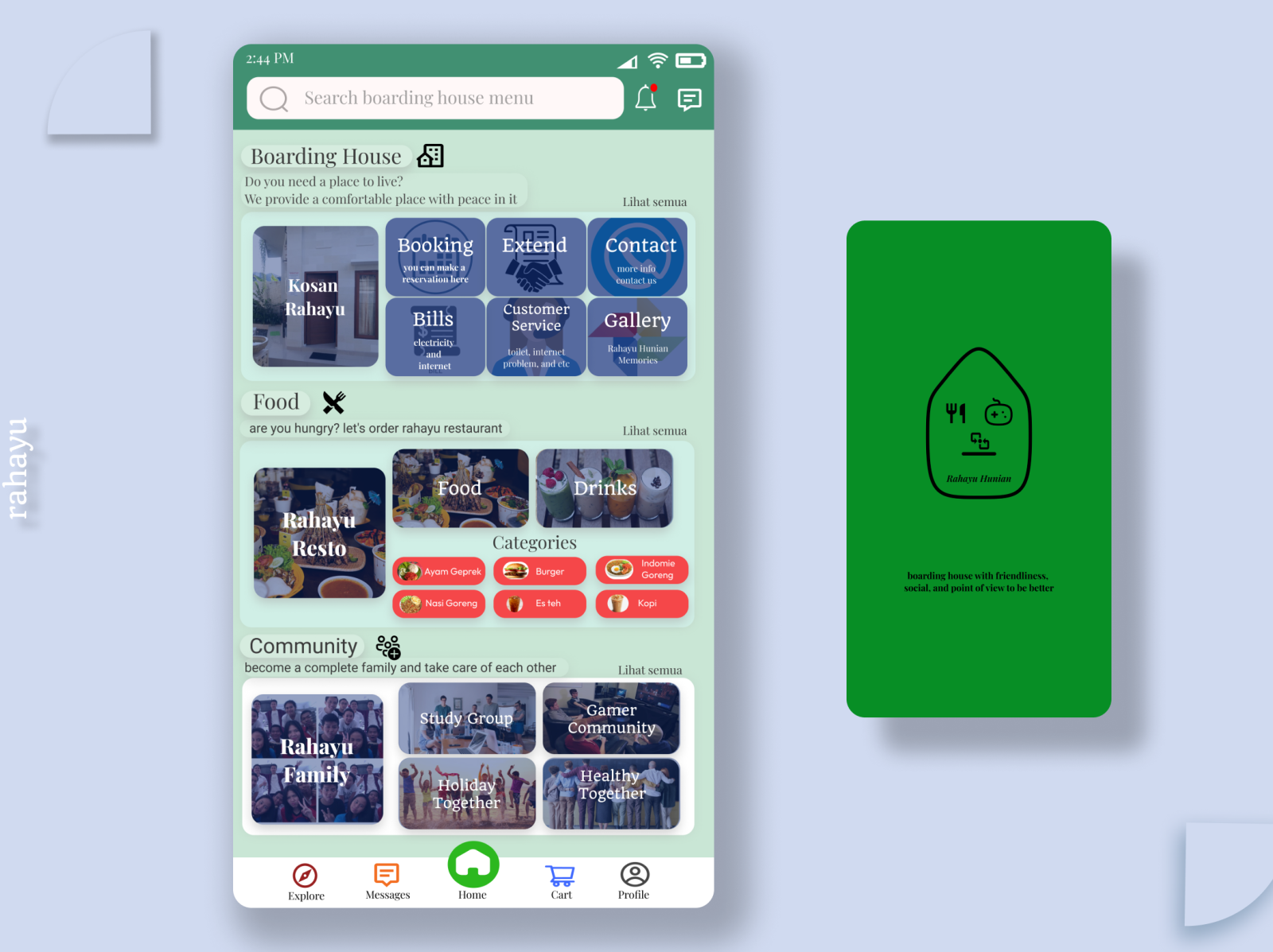 Front Page Rumah Hunian Apps by Lukito Agung Waskito on Dribbble