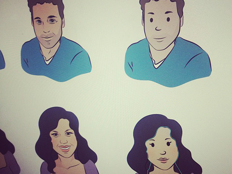 Avatar style samples by Kate Conrick on Dribbble