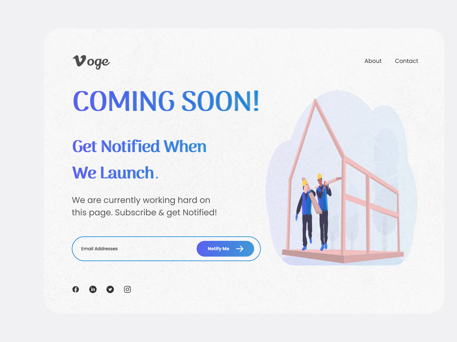 #048 UI Daily Challenge Coming Soon Page by Amarachi Roseline on Dribbble