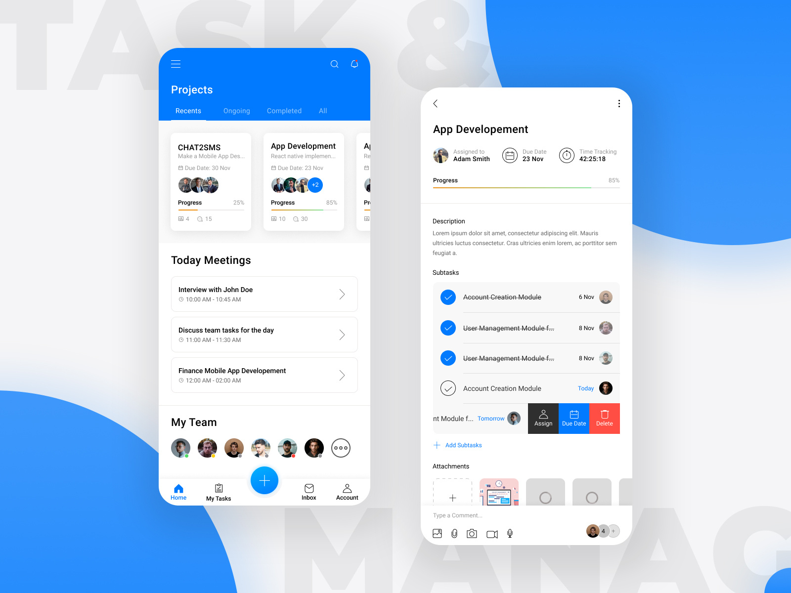 Task & Project Management App Design | Mobile Apps | UI by Nouman ...