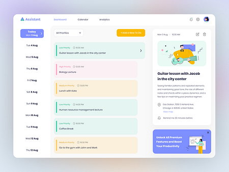 Task manager: dark UI vs light UI by Kate Dihich for UIGiants on Dribbble
