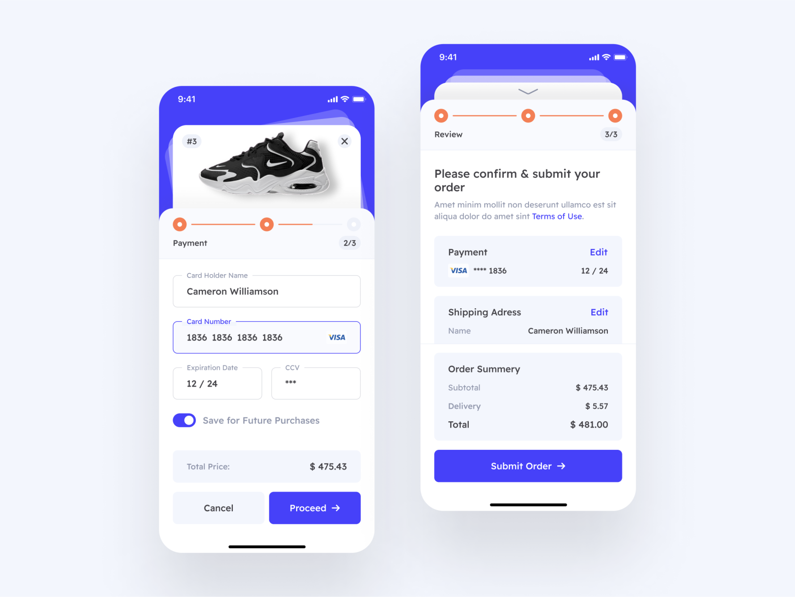 Credit Card Checkout by Volha on Dribbble
