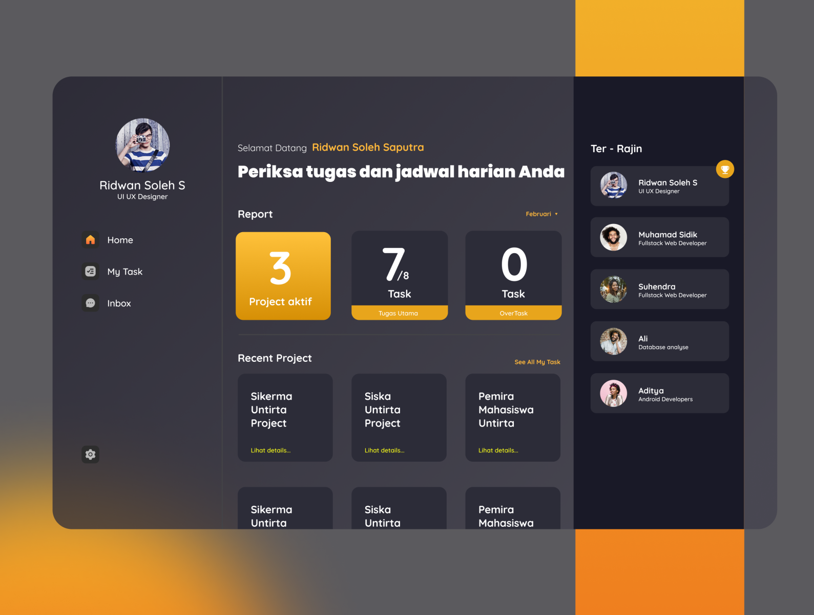 Task Management - UI UX by Ridwan Saputra on Dribbble