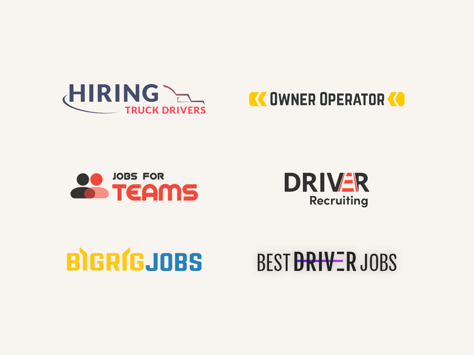 Driver Recruiting Sites Logos by Hien (he-in) Pham on Dribbble