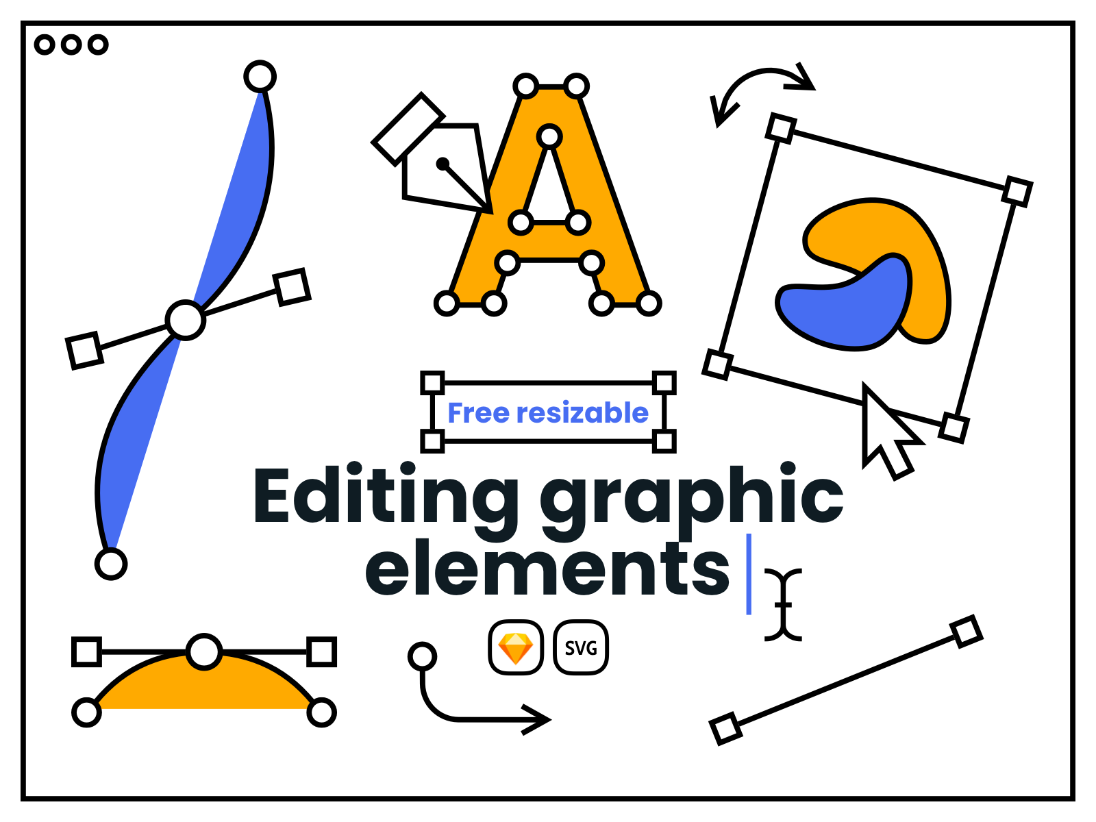 Free Editing Graphic Elements by Maxine on Dribbble