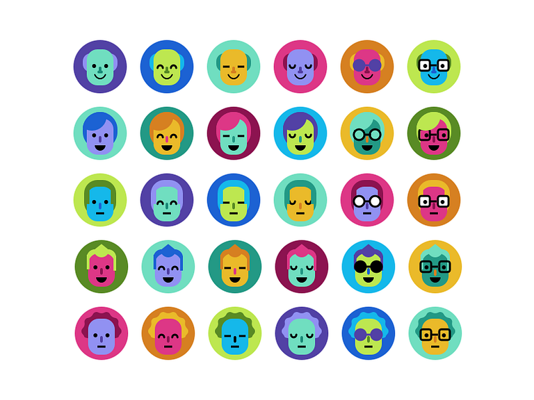 Avatar Set Two (1 of 3) by Candice on Dribbble