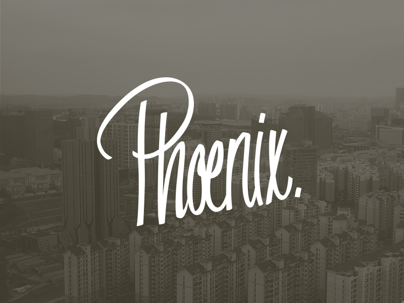 Phoenix lettering by Christelle Mozzati on Dribbble