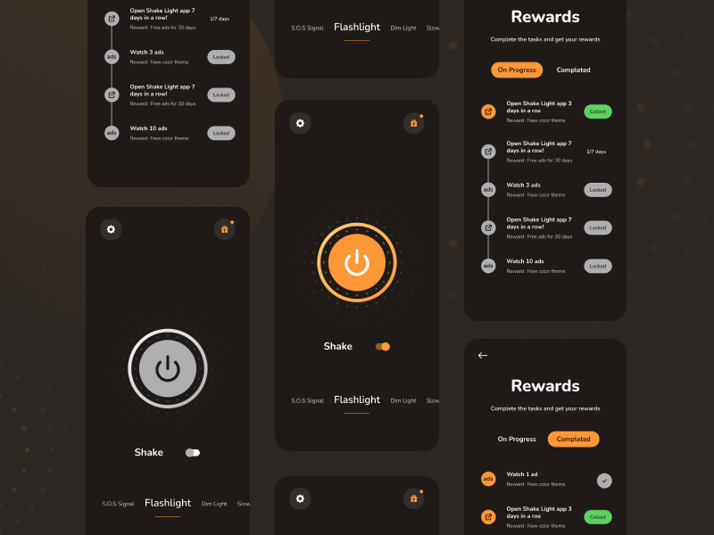 Flashlight App with Reward System by Affan Maulana on Dribbble