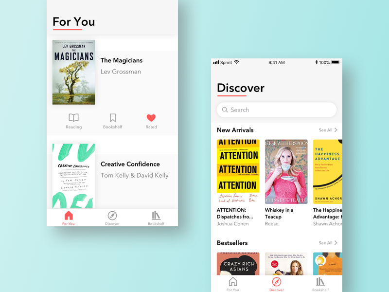 Book Recommendations App - Discover by Ivy Pulchan on Dribbble