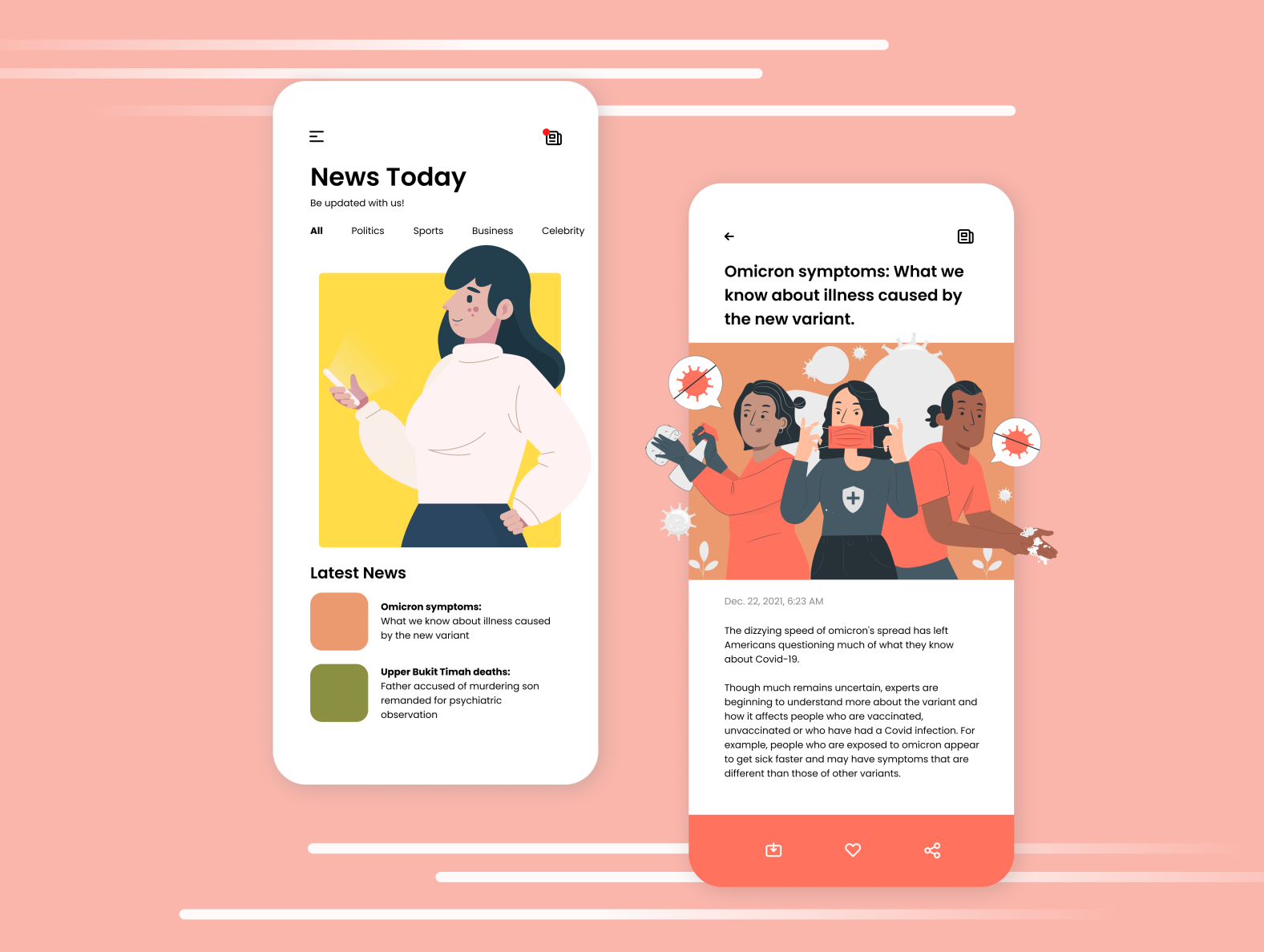 News Update Mobile App by JADE on Dribbble