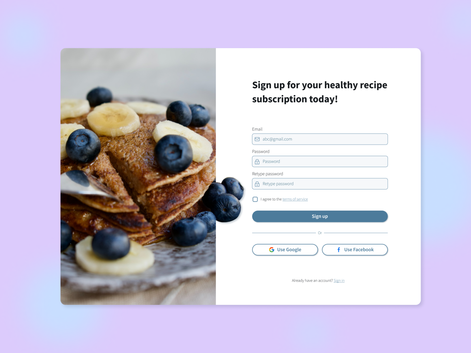 Daily UI Challenge - Registration by Karen Mork on Dribbble
