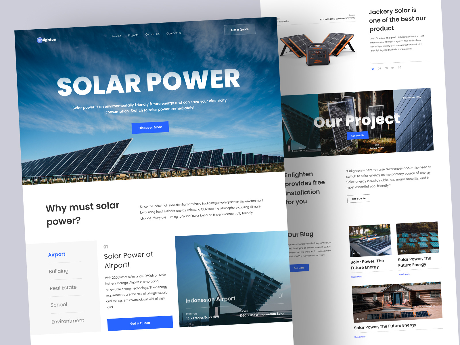 Enlighten - Solar Panel Website by Latiful Fajar for 10am Studio on ...