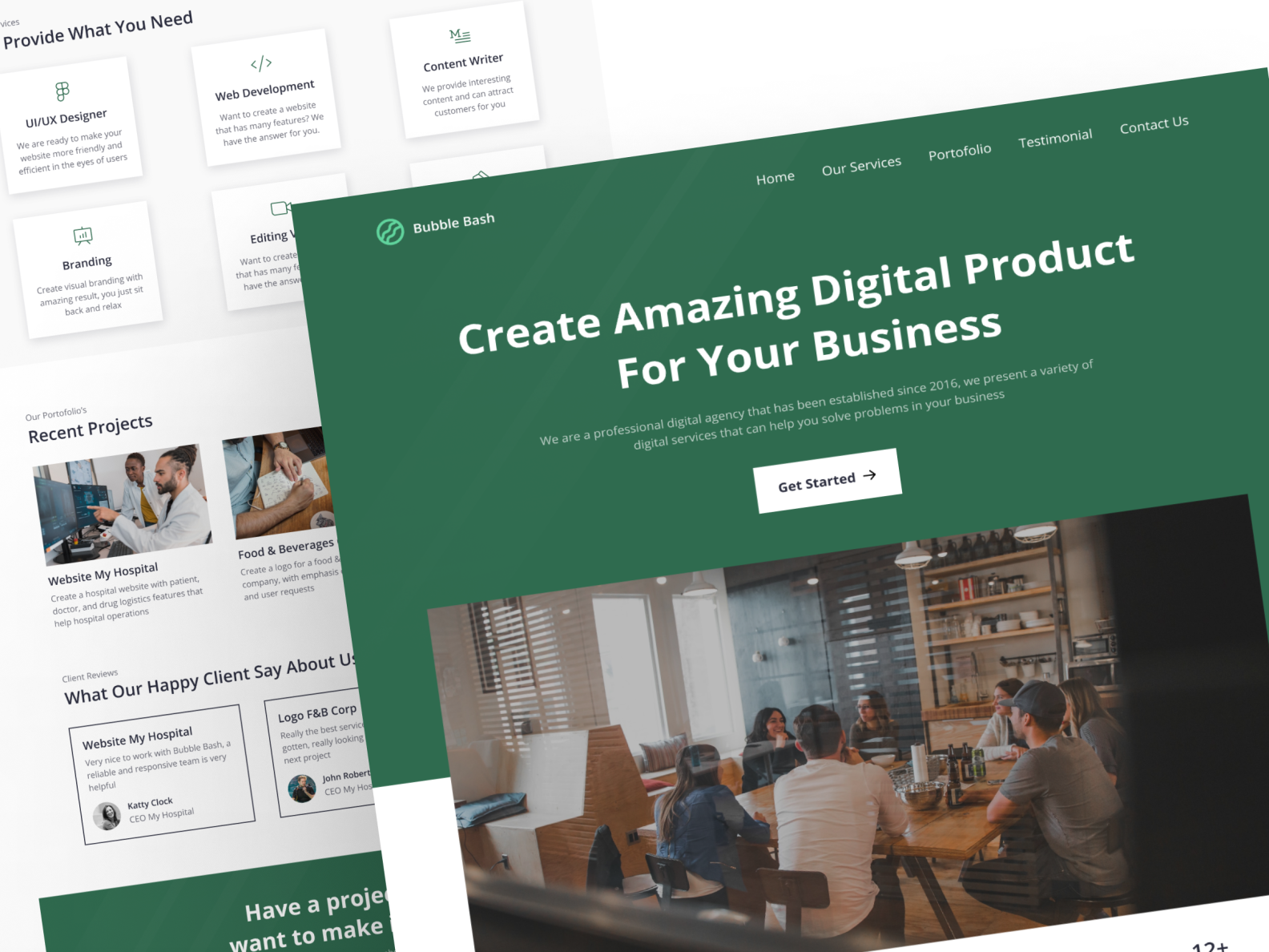 Bubble Bash - Digital Agency Web Design by Glenn Vhalado on Dribbble