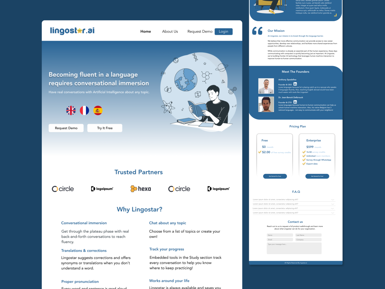 Language Learning with AI - Lingostar by Arora Creation's on Dribbble