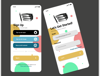 An Online Learning App Login Screen by Adeniyi Adeola on Dribbble