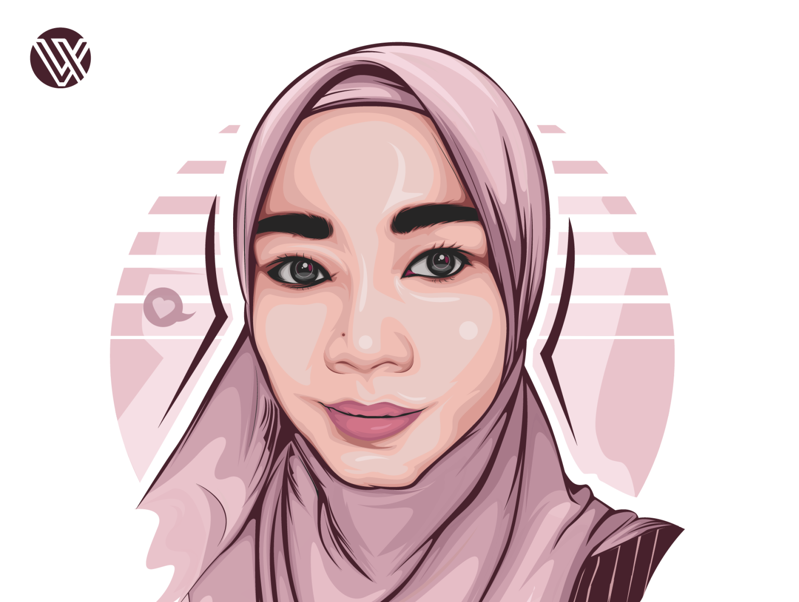 Hijab Vector Portrait by WOLVX on Dribbble