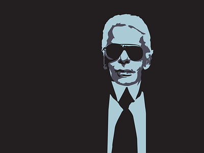 Karl Lagerfeld vector portrait by Marina Linchevska on Dribbble