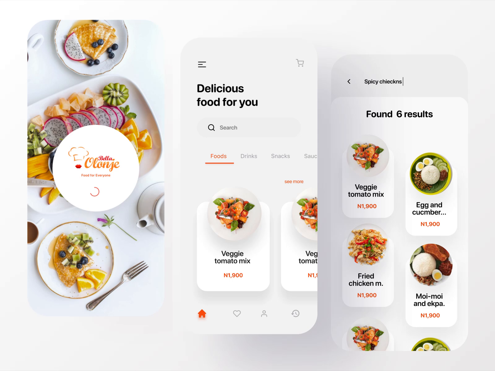 Food app UI animation by StasuperstaR for The G Star on Dribbble