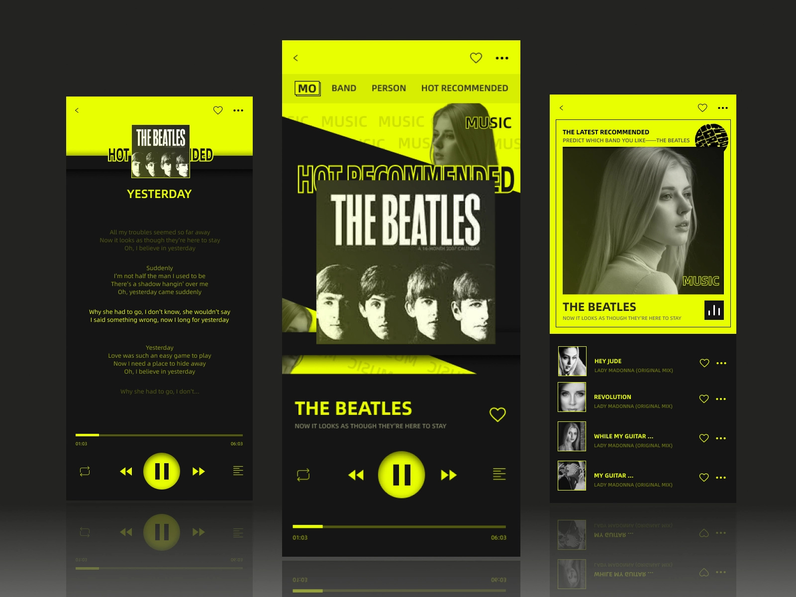Music APP interface design音乐界面设计 by Dan on Dribbble