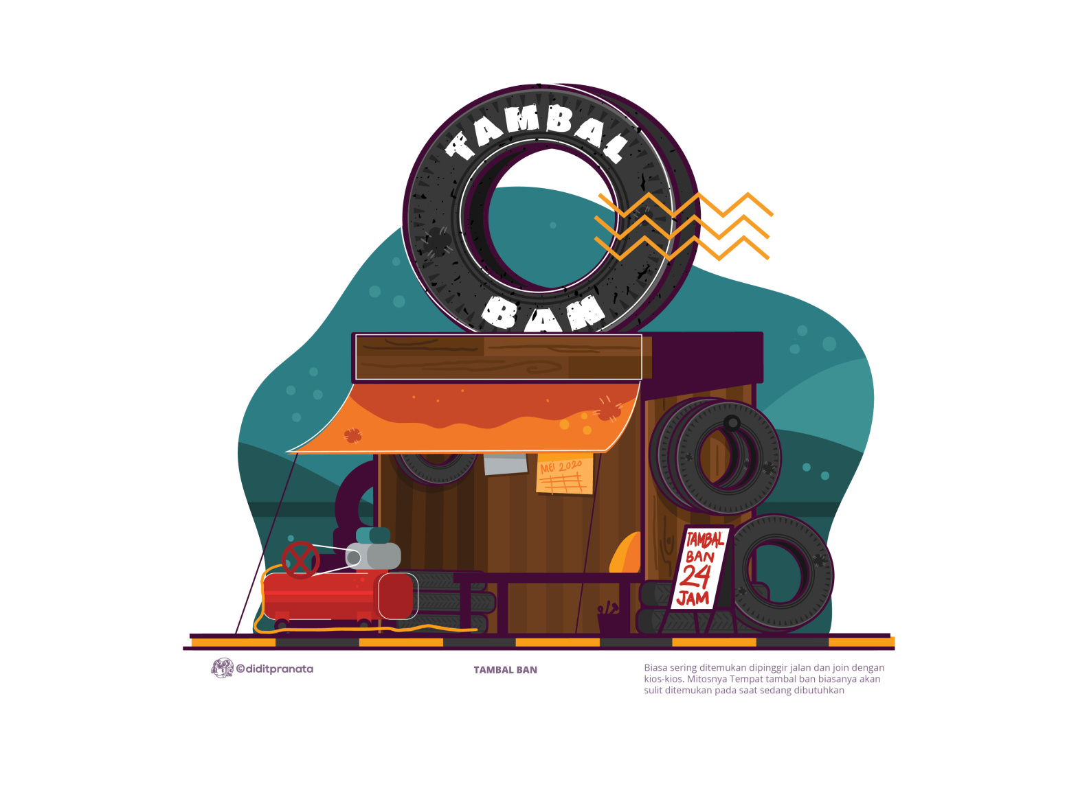 Tempat Tambal ban by Aditya Pranata on Dribbble