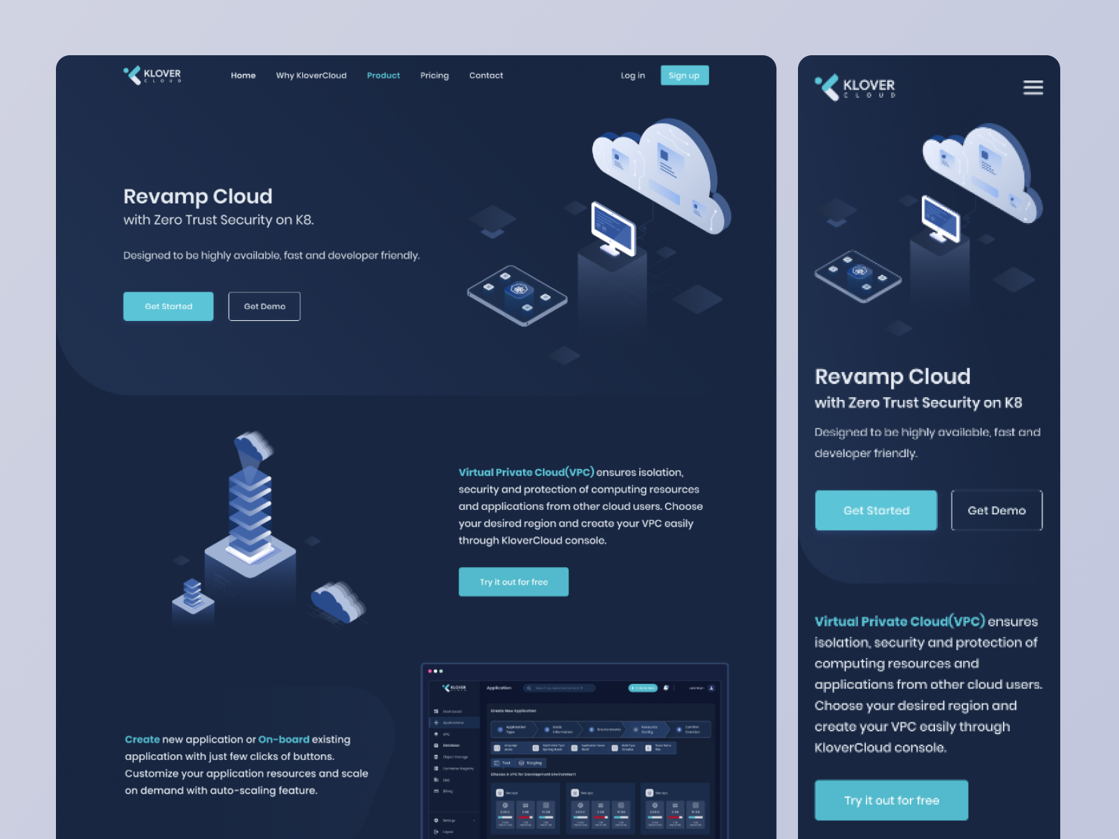 Cloud Service Platform Service Page by Raf Redwan on Dribbble