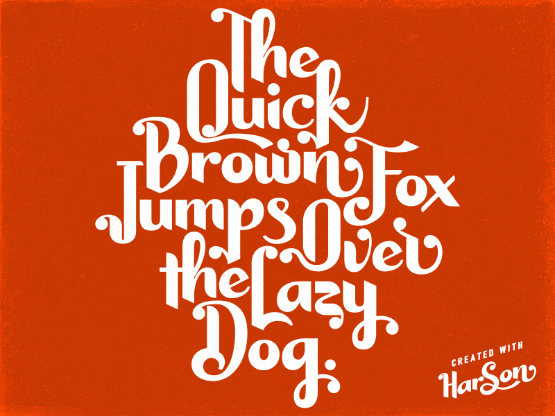 Harsontype Font Pangram by Aditya Nugraha Putra on Dribbble
