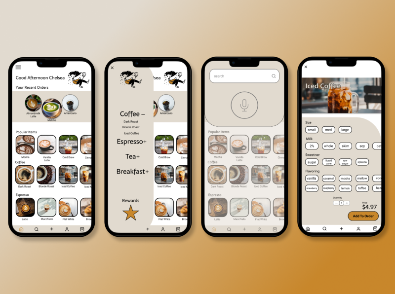 Coffee Shop Mobile Ordering App! by Chelsea Coleman on Dribbble