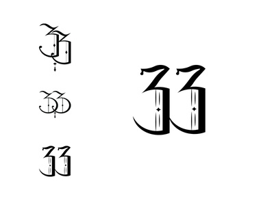 Set Of number 33 by Jan Lomen - Dribbble