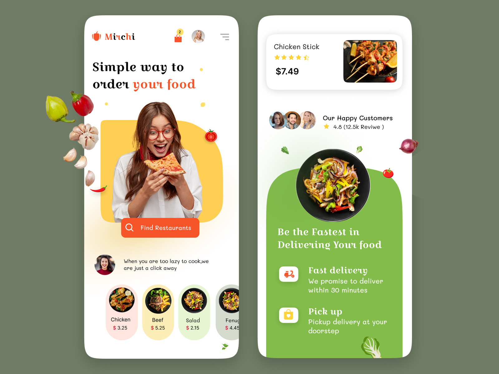 Food Delivery website - Mobile version by shaheer on Dribbble