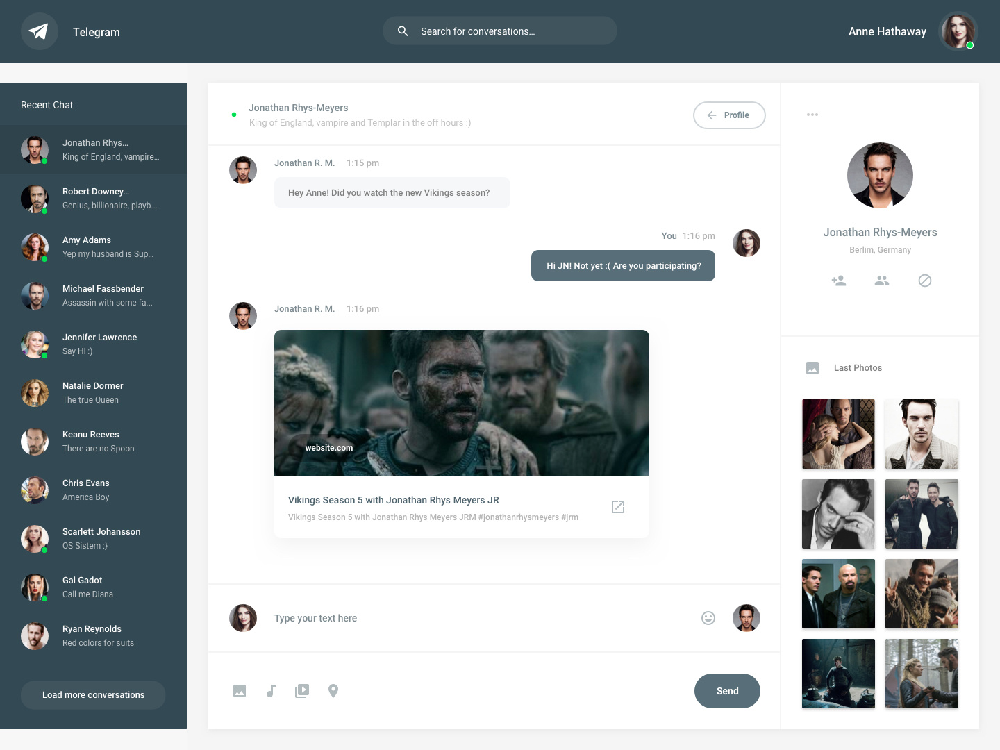 Telegram Redesign - Dark Concept by Wagner Ramos 🇧🇷🇩🇪 on Dribbble