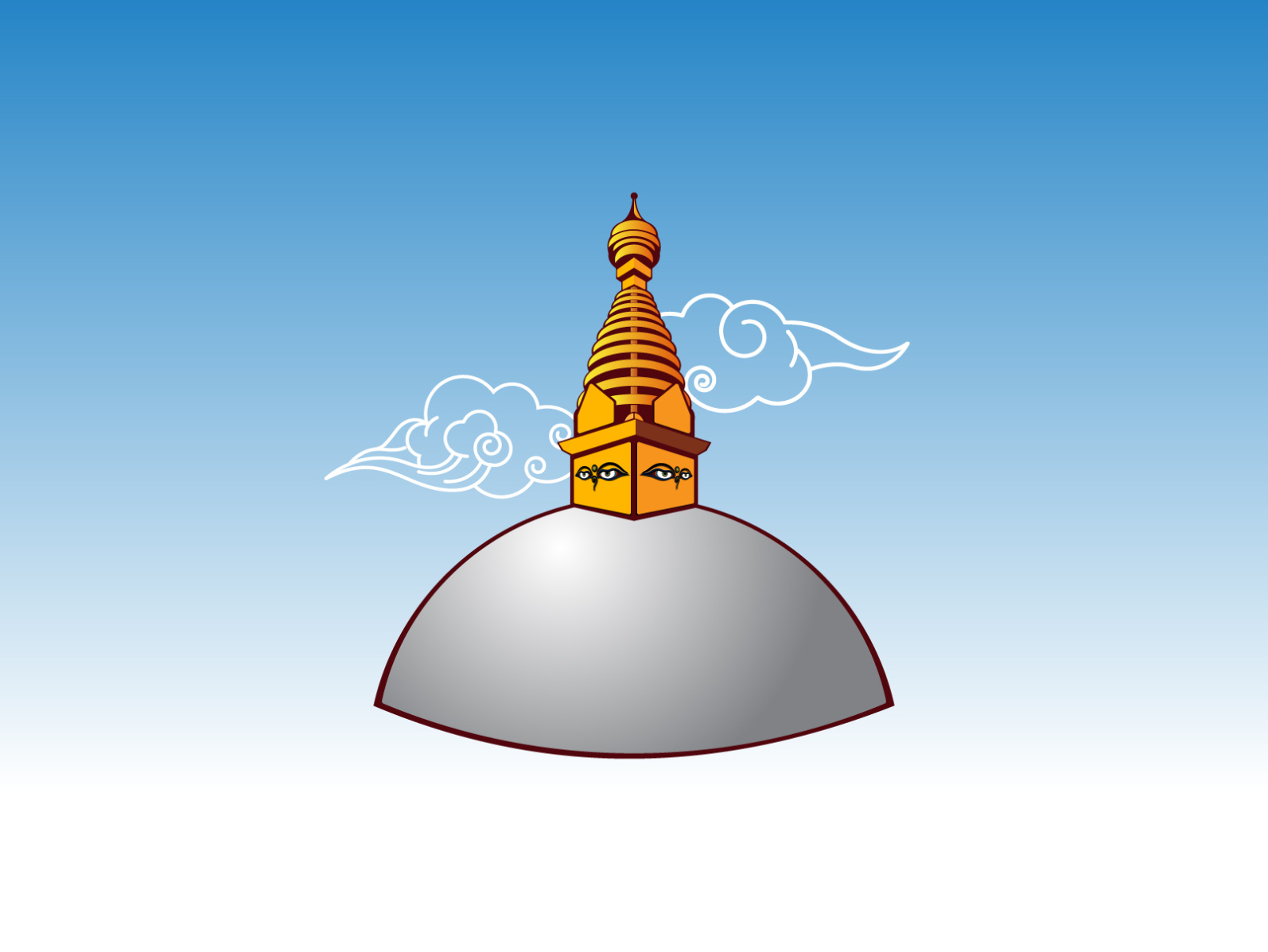 Stupa (Vector) by Nirajan Shrestha on Dribbble