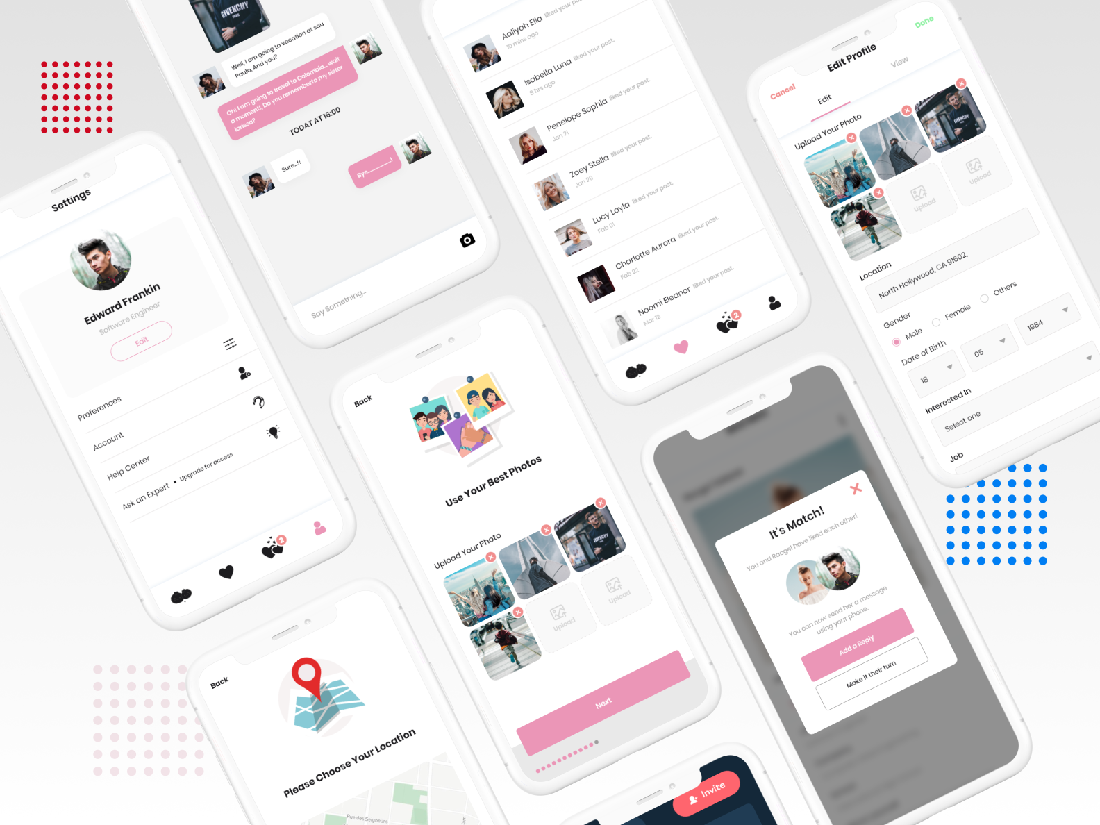 Swipe - Match. Chat. Date. Your Way. by rahul on Dribbble