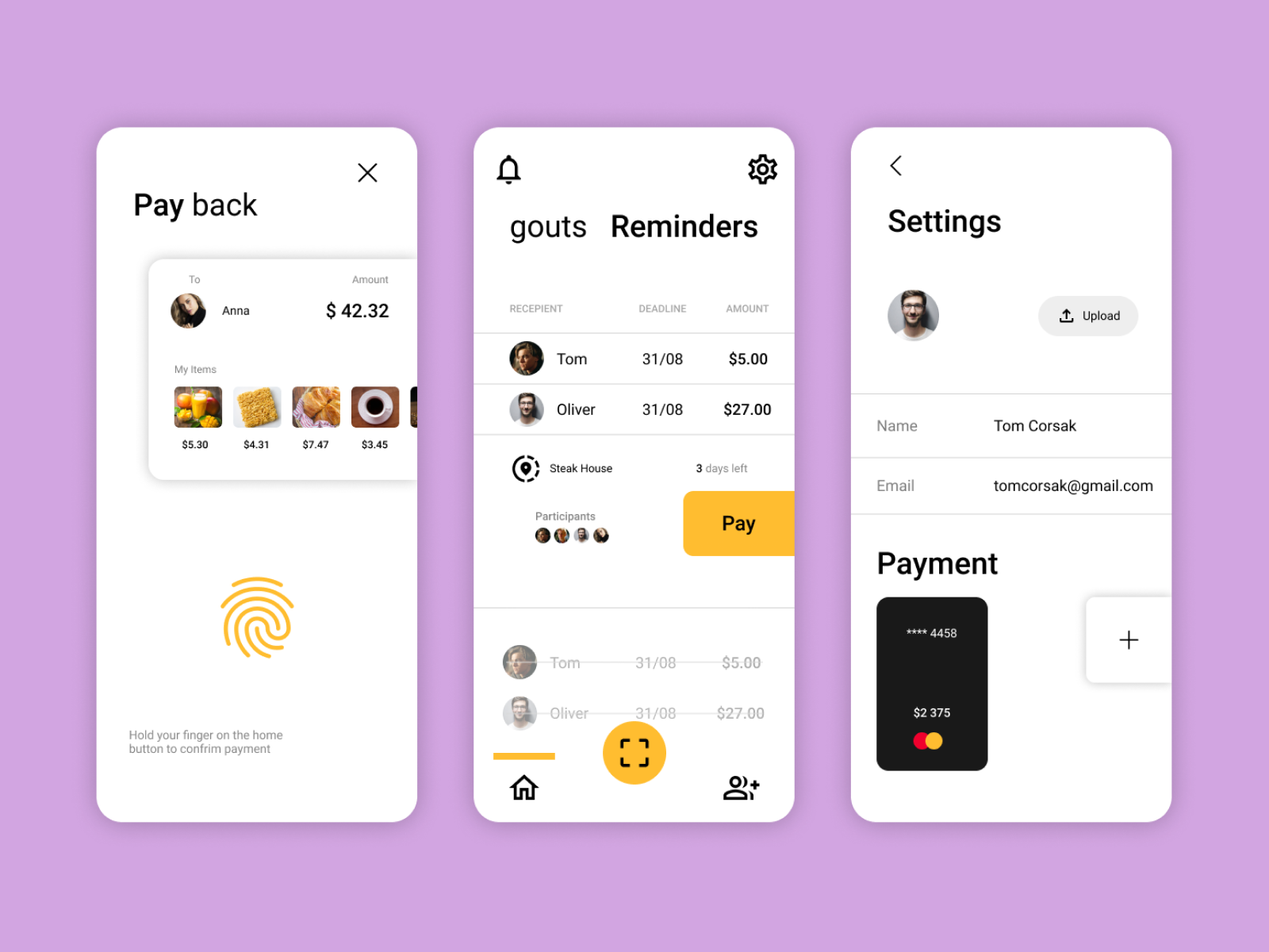 Payment Mobile App Design by Ashar on Dribbble