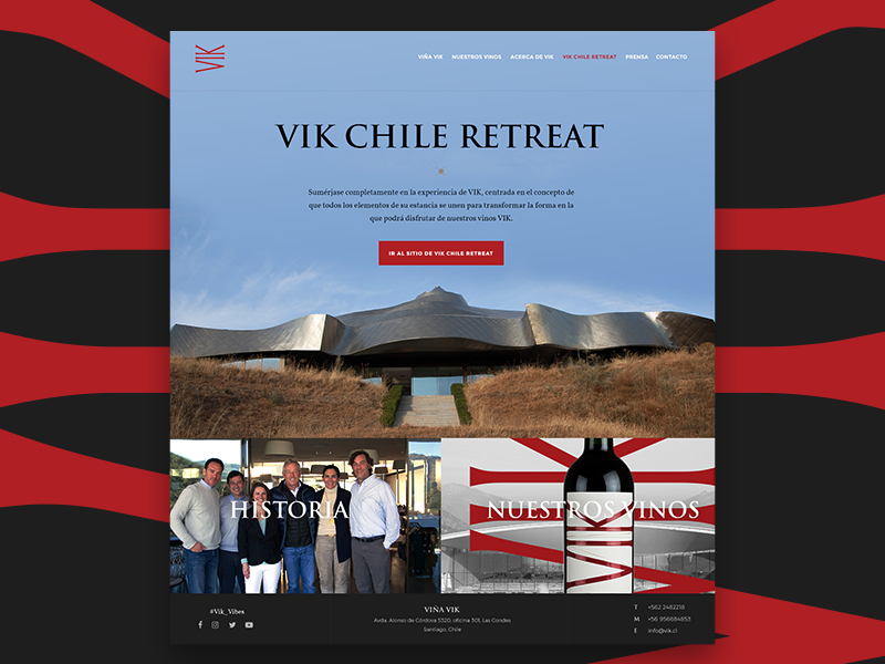 Winery retreat web site design by Sebastian Roach on Dribbble