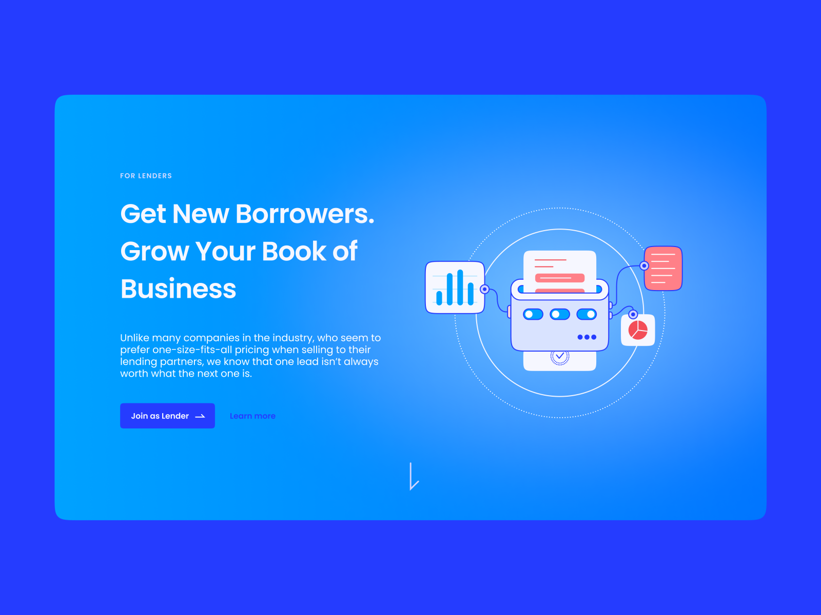 Lender Benefits CTA Screen by Alex Dema on Dribbble