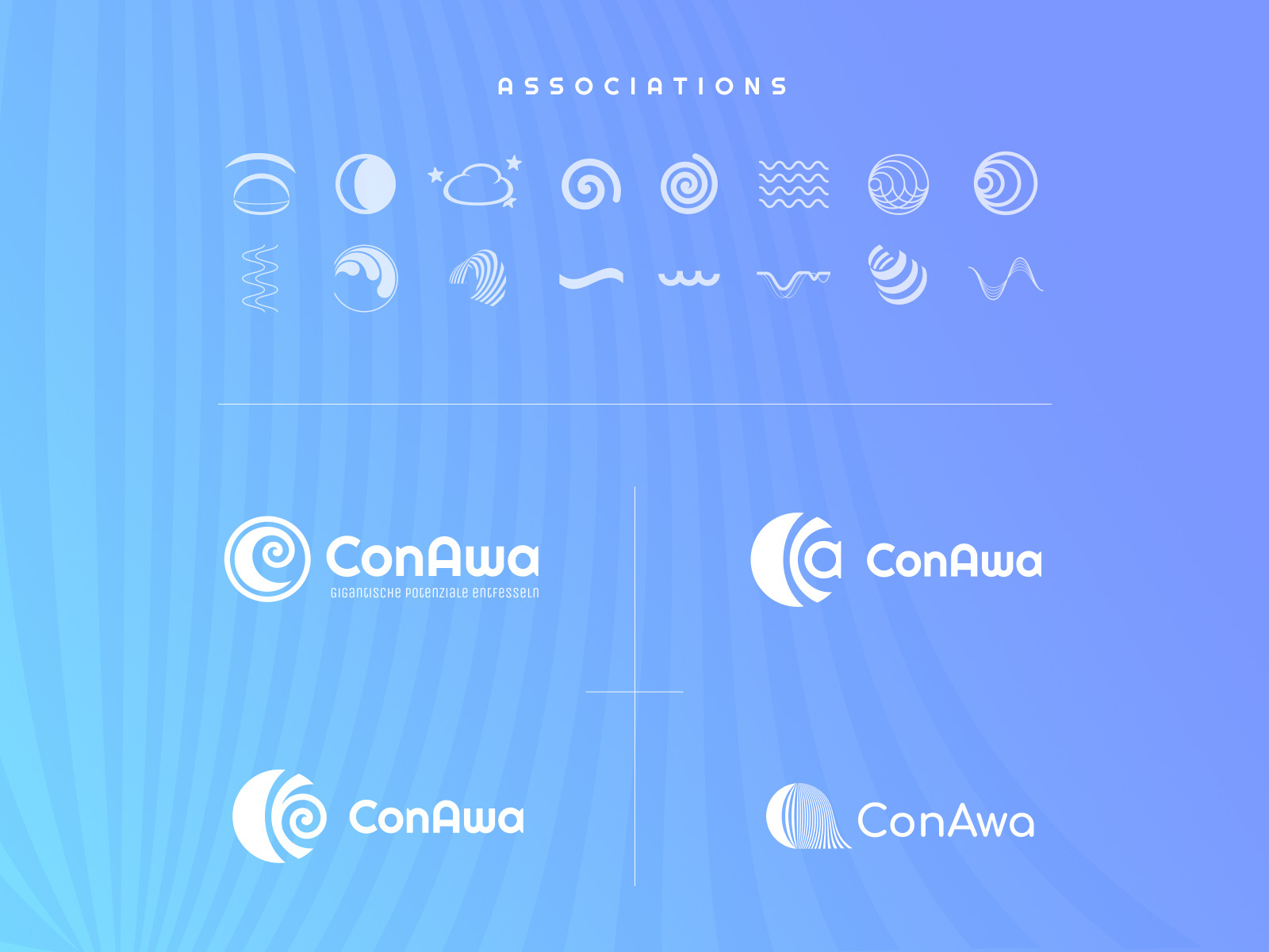 ConAwa logo design process by Alex Dema on Dribbble