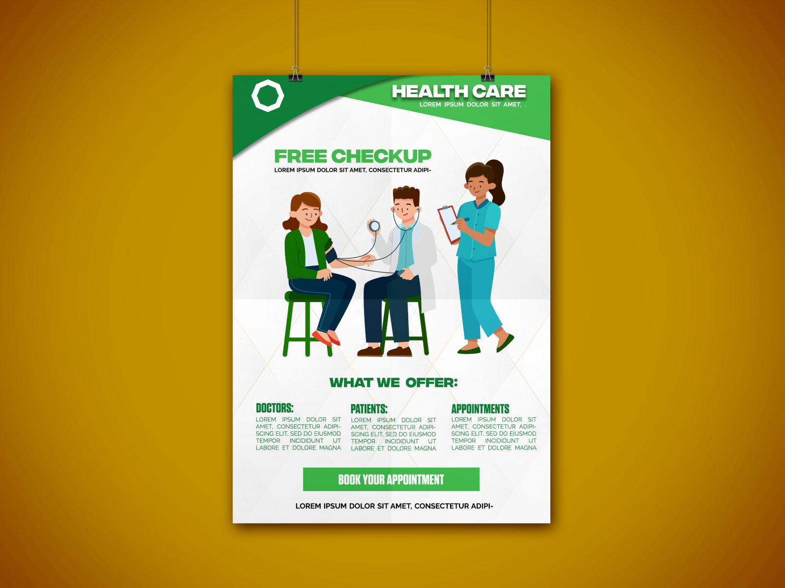 Medical A4 flyer by zeesolwizard on Dribbble