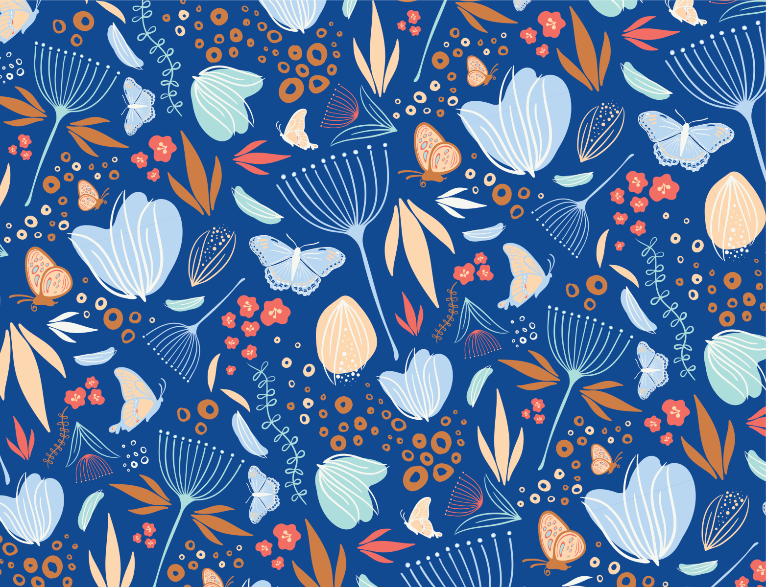 Floralfly Surface Pattern Design by Kim Senn on Dribbble