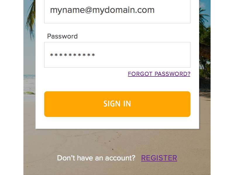 Sign In Panel by Westley Knight on Dribbble