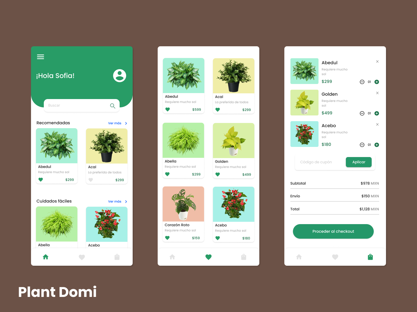 Mobile Plant App - Ecommerce by Sofía Jiménez on Dribbble