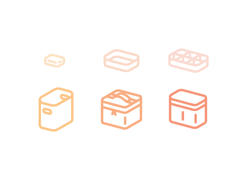 Muji style icons by Catherine Wang on Dribbble