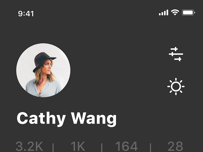 vox Profile & Day/night mode by Catherine Wang on Dribbble