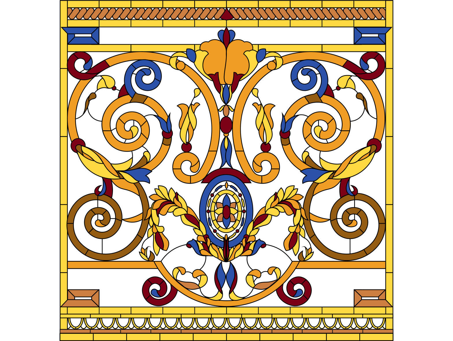 Baroque stained glass window by lia hya on Dribbble
