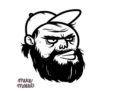 Dedobarba (fingerbeard) self portrait by Mike Maese on Dribbble