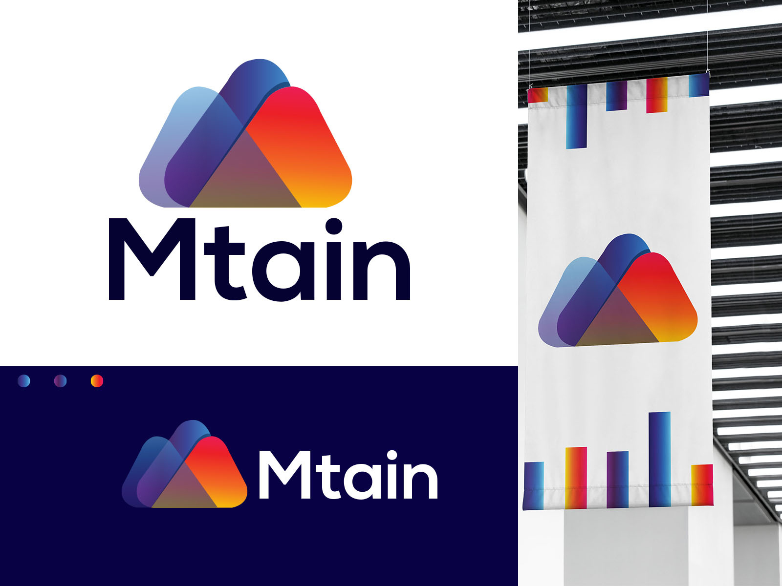 m letter logo | modern logo | m letter mark logo | mountain log by ...