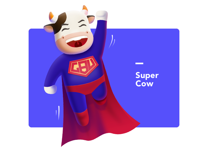 Super-Cow by DBG on Dribbble