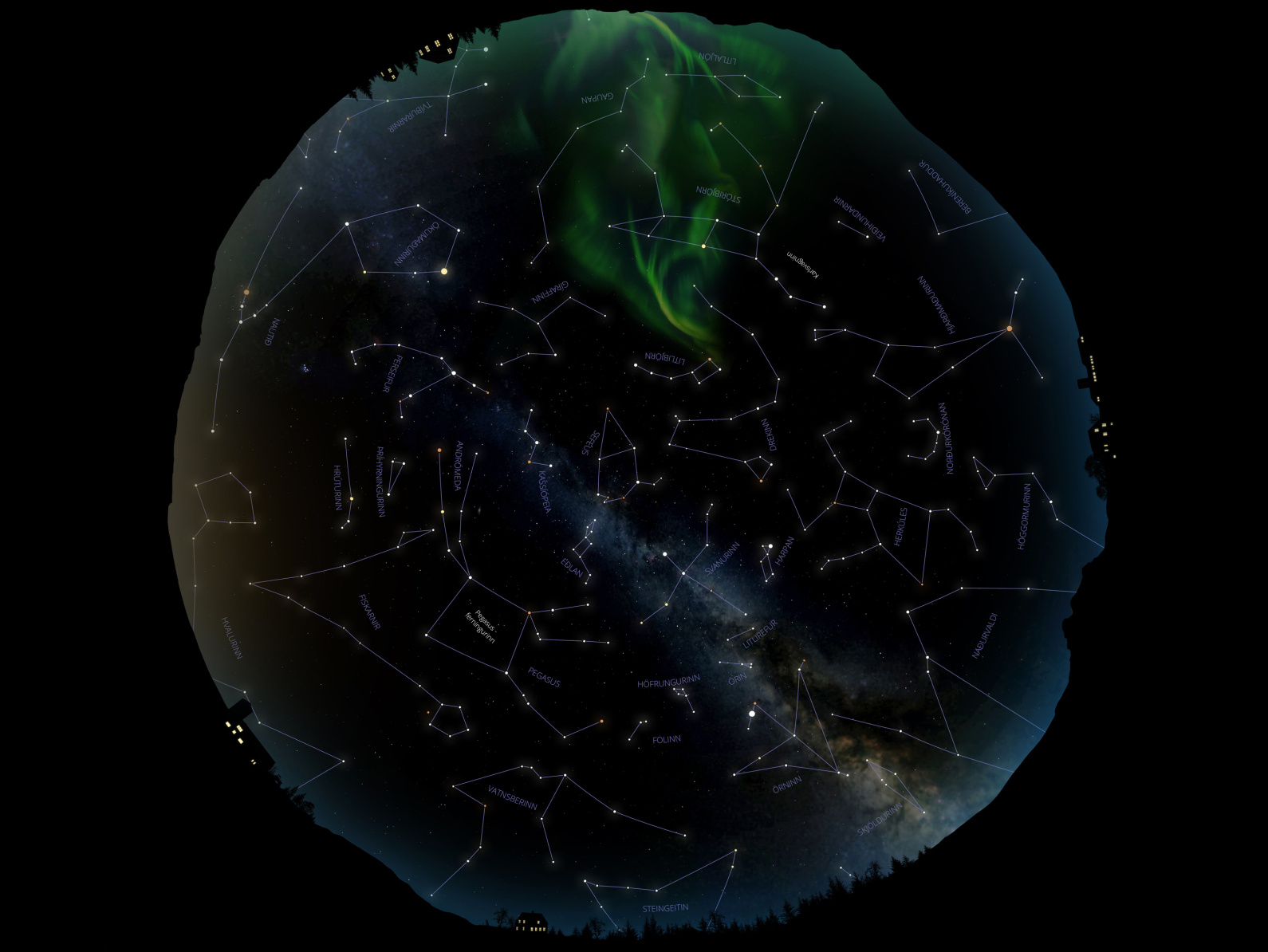 September night sky in Iceland. by Hermann Hafsteinsson on Dribbble