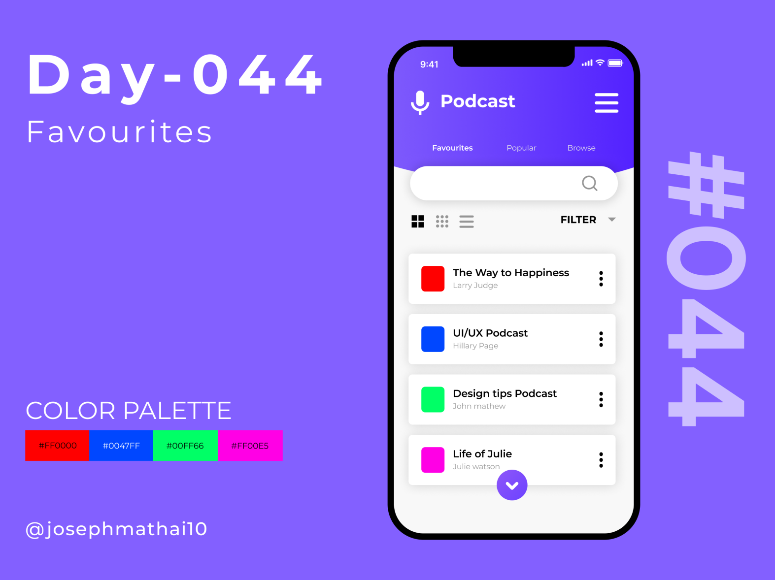 Day 044 by Joseph Mathai on Dribbble